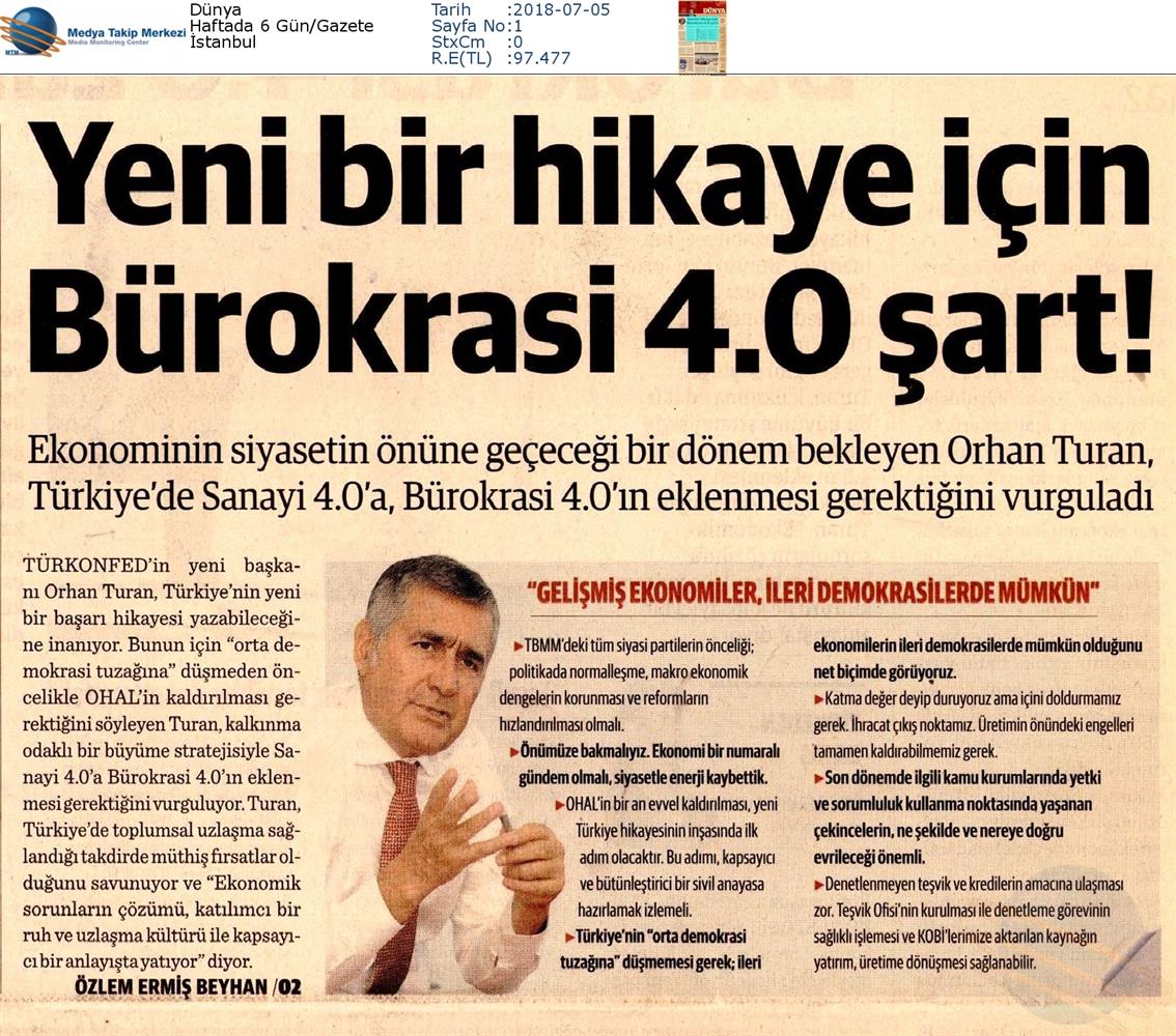 TÜRKONFED Başkanı Orhan Turan Yeni Dönem, Yeni Vizyon Röportaj Serisi ...